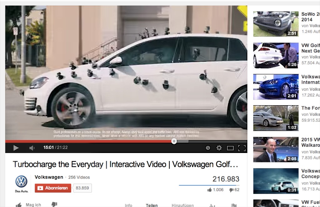 100 GoPro-Cameras on This Volkswagen GTI Go Crazy (+Interactive Video ...
