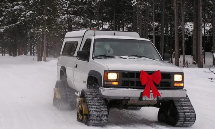 Santa Delivers Presents to Snowbound Yellowstone Kids