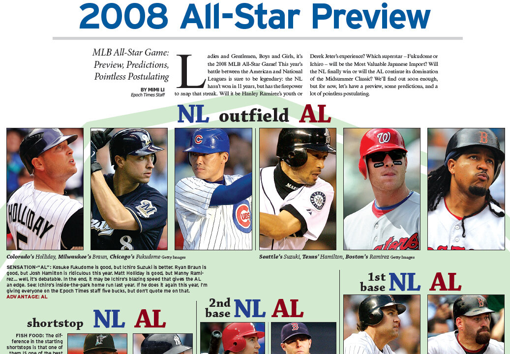 2008 MLB All-Star Game Preview & Breakdown [Graphic] | The Epoch Times