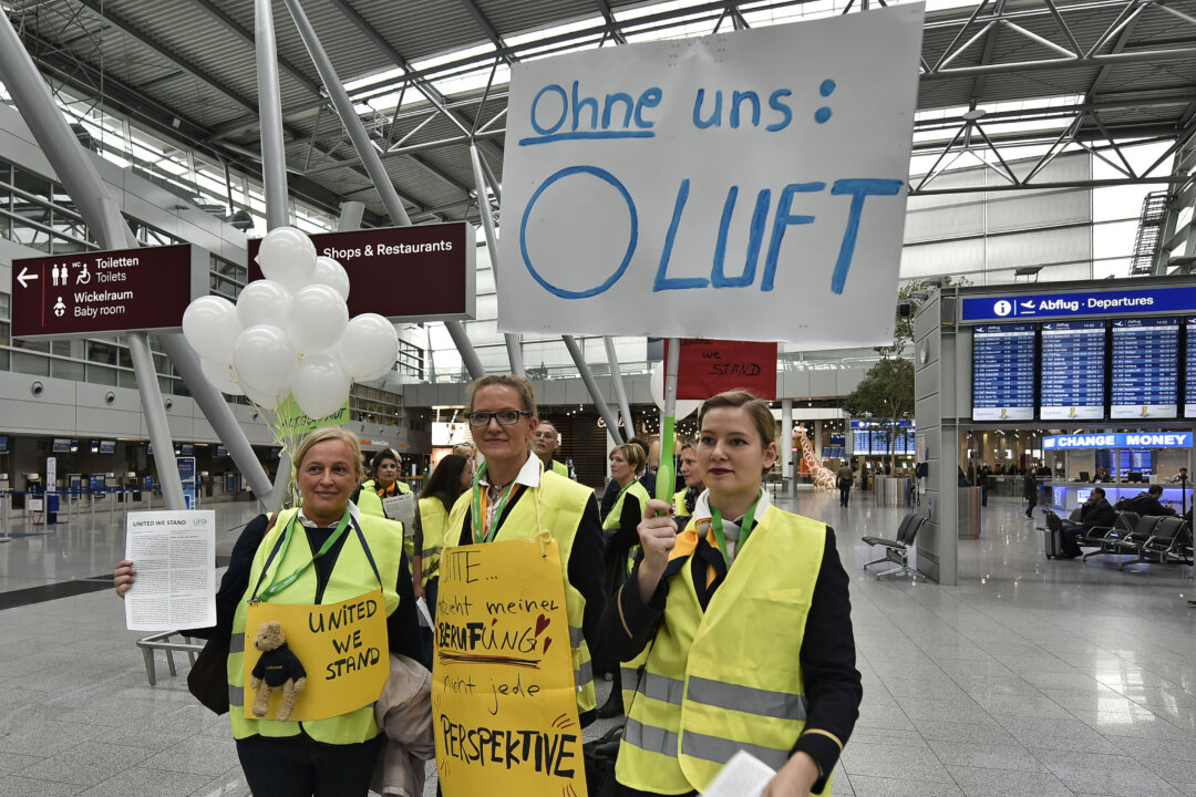 Cabin Crew at Germany’s Lufthansa Stage 2nd Day of Strikes | The Epoch ...