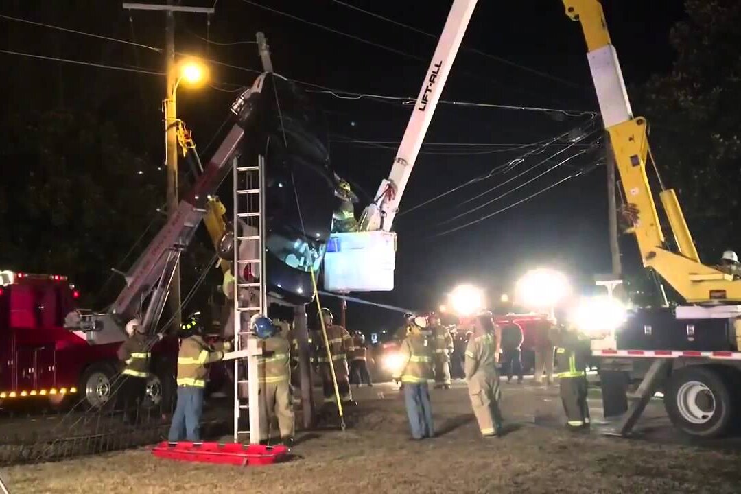 Video: Woman Rescued After Car Gets Stuck in Power Lines for Two Hours ...