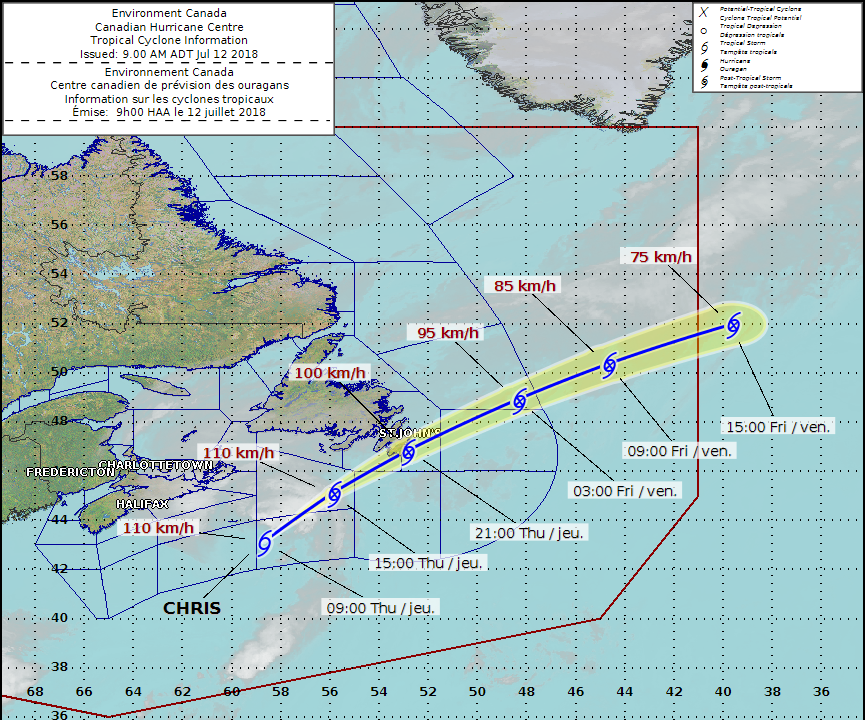 Hurricane Chris Headed to Newfoundland as Post-Tropical Storm | The ...