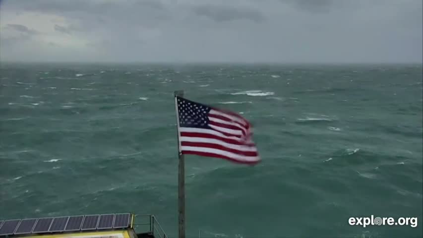 Video: Frying Pan Tower’s American Flag Fights Hurricane Florence on ...