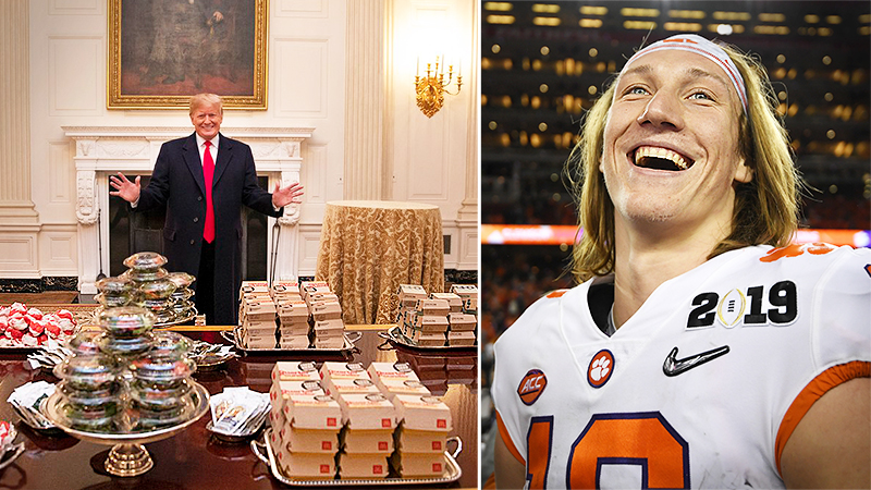 Clemson Star QB Trevor Lawrence Says Trump’s Fast Food Banquet ‘Was ...