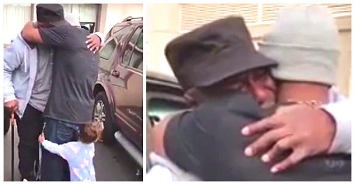 Man Released From Prison Meets His Dad for the First Time in 37 Years