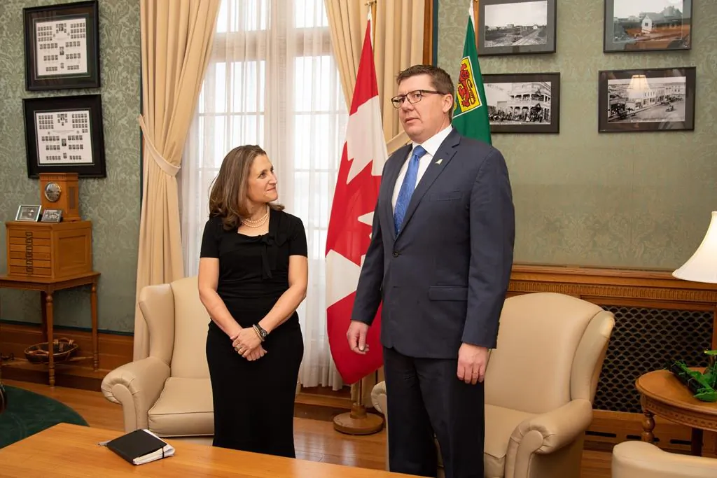 Saskatchewan Premier Moe’s Meeting With Freeland Goes Better Than With ...