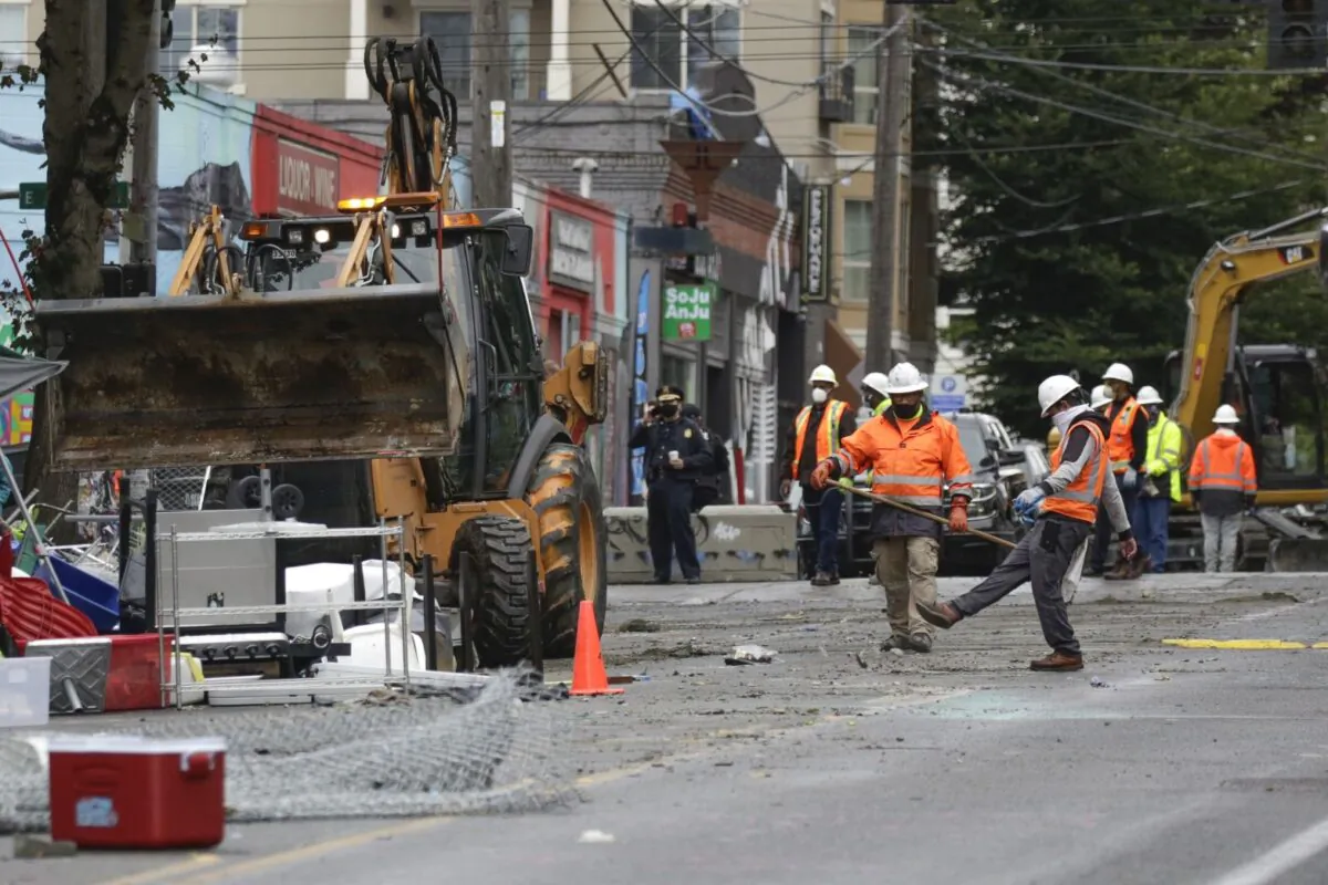 Photos: Police, City Workers Dismantle Seattle’s CHOP, Clear Out Protesters