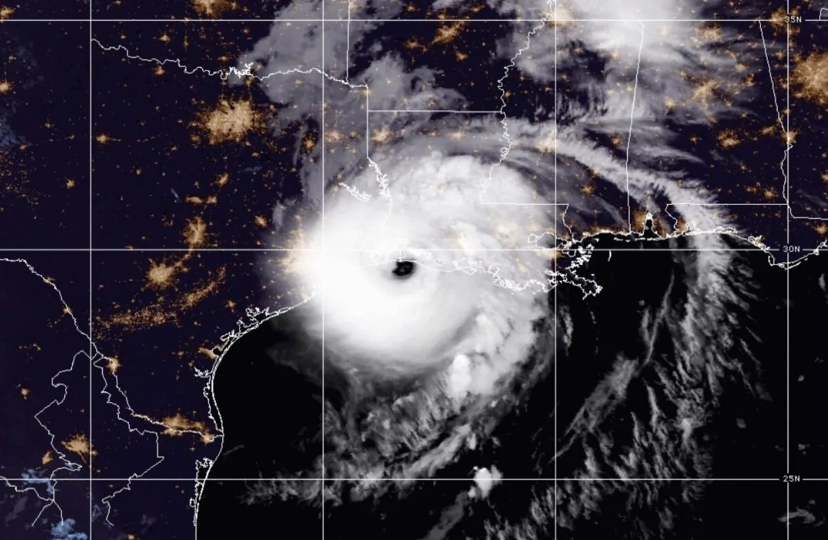 Hurricane Laura Makes Landfall in Southwestern Louisiana Near Texas