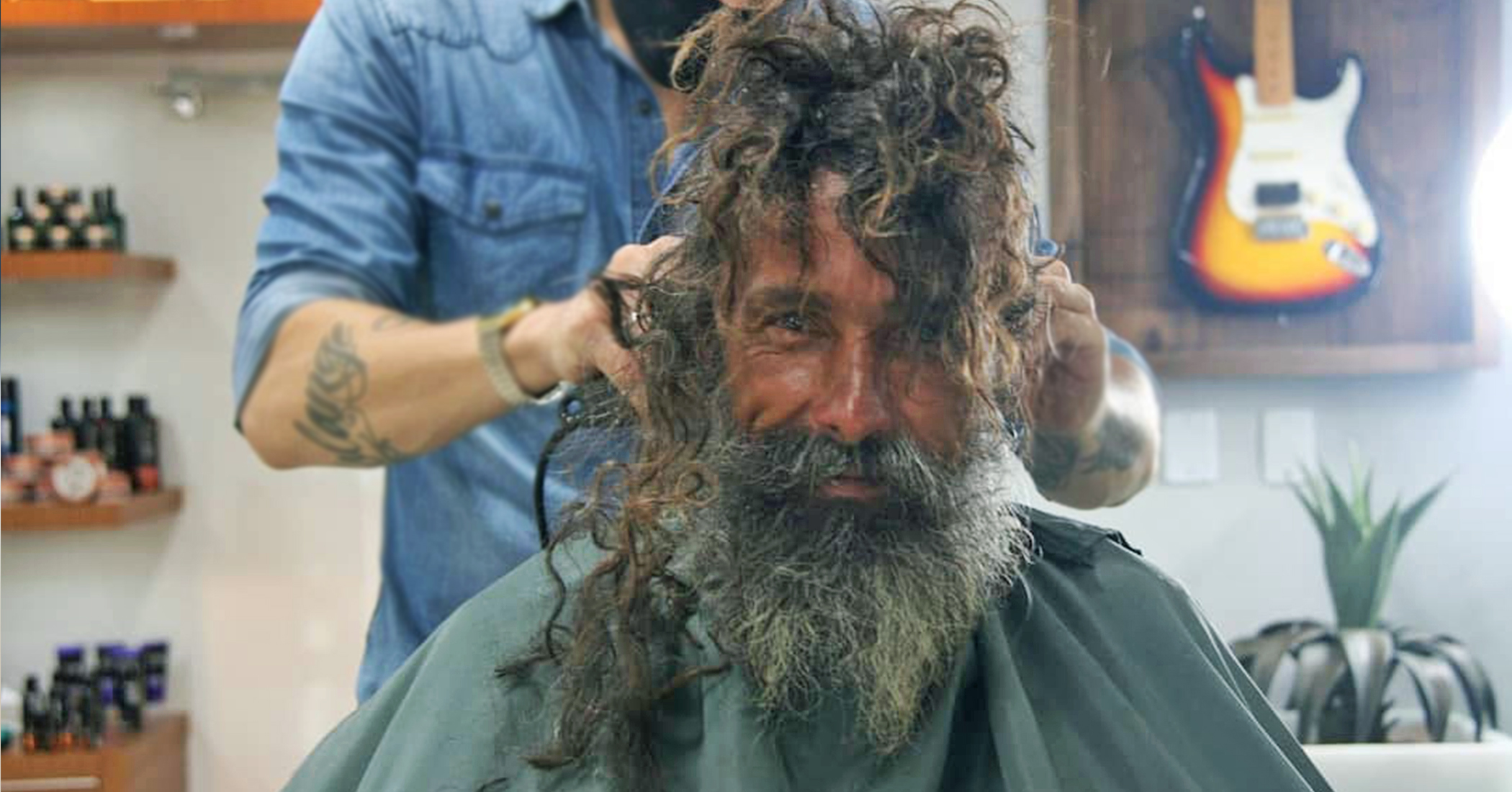 Barber Gives Homeless Man a Complete Makeover, His New Look Reunites ...