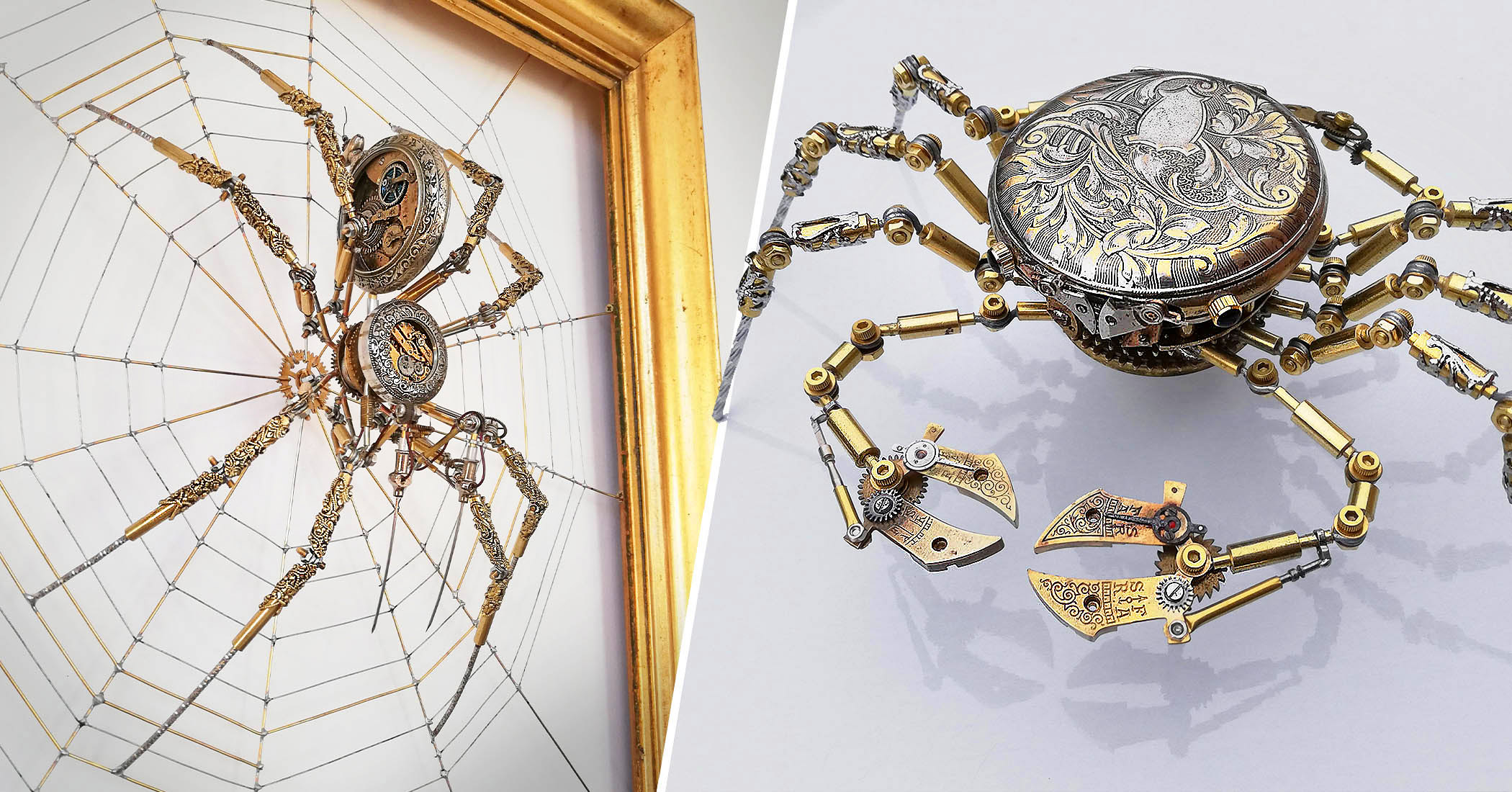 Hungarian Artist Creates Clockwork Spiders From Pocket Watch Parts for ...