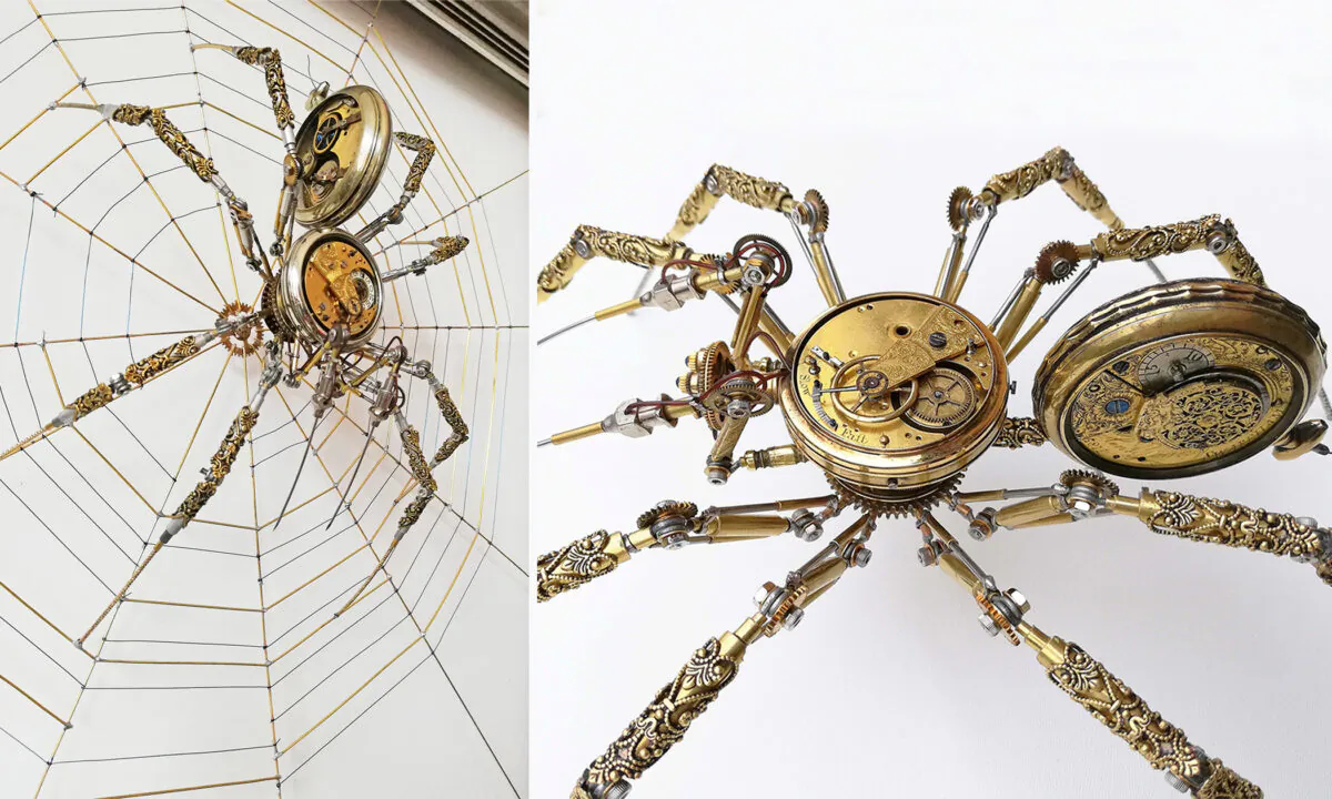 Hungarian Artist Creates Clockwork Spiders From Pocket Watch Parts for ...