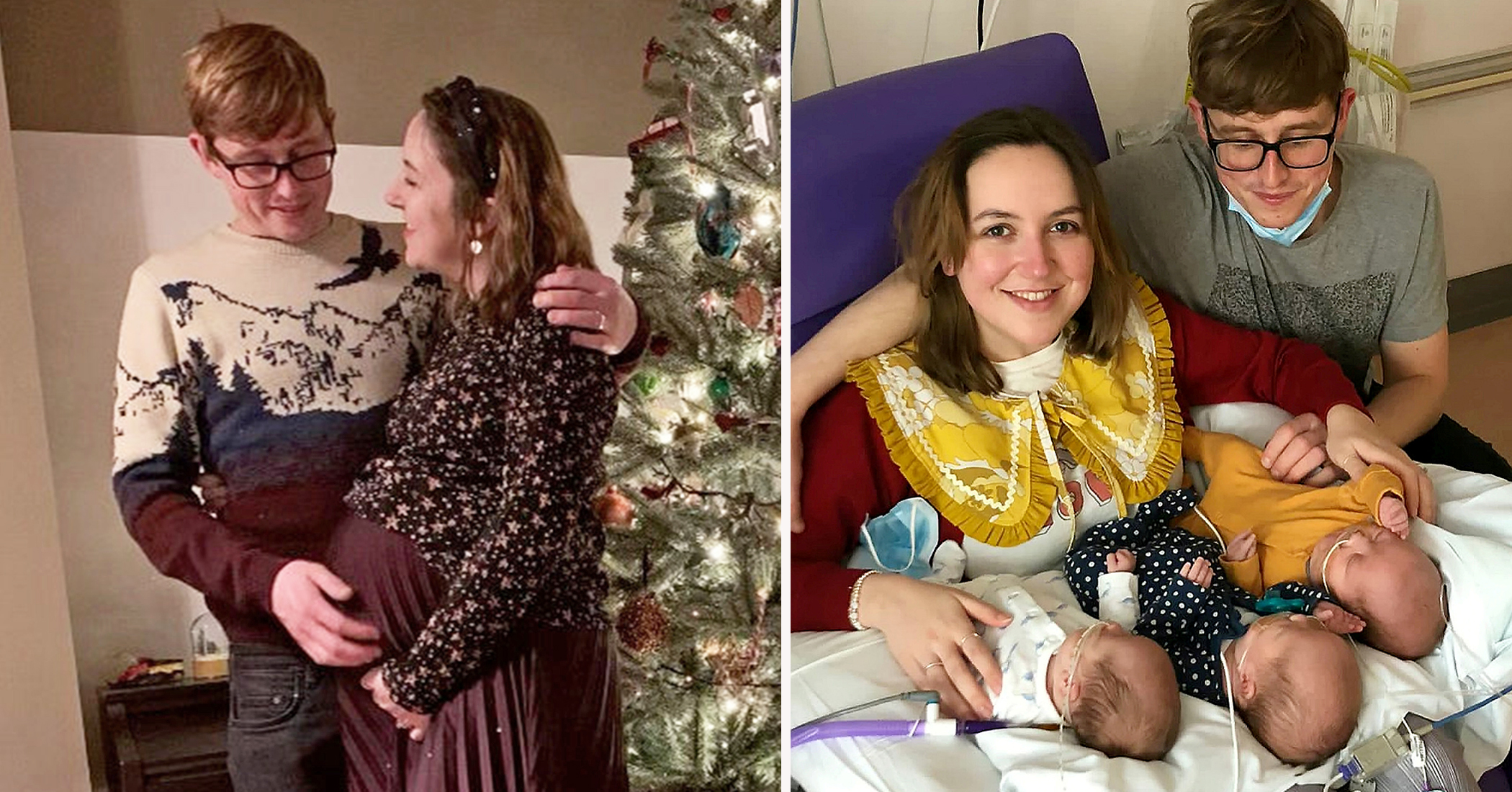 Couple Welcome ‘200 Million to One’ Premature Identical Triplets in Britain