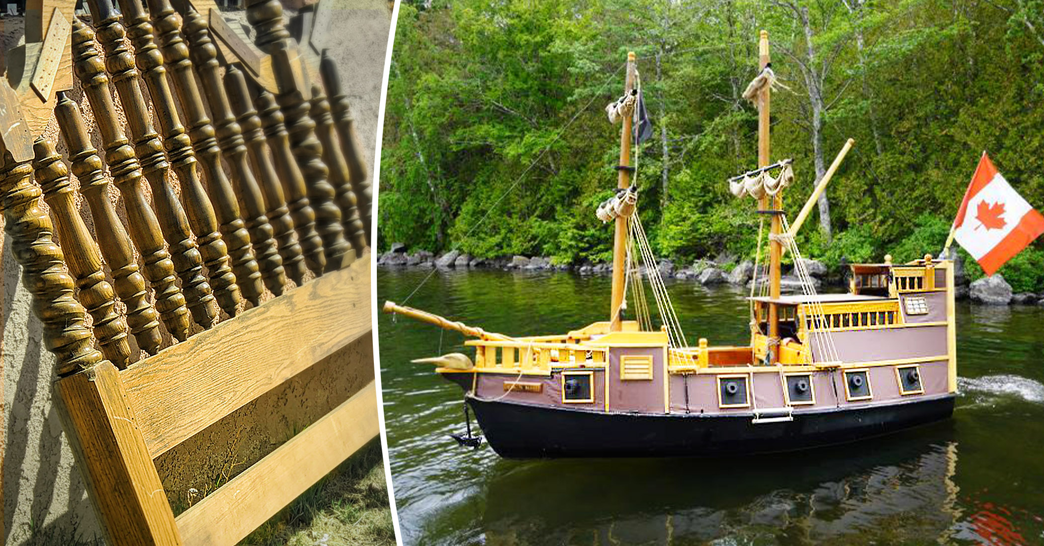Retired Carpenter Builds ‘Pirate Ship’ From Salvaged Furniture and ...
