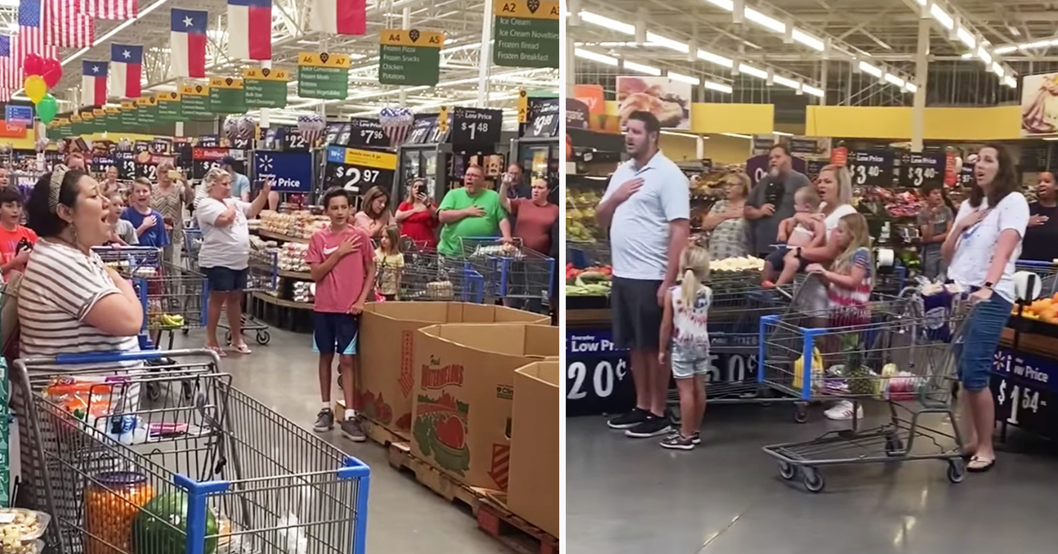 Patriotic Moment: Customers Stopping to Sing ‘Star-Spangled Banner’ at ...
