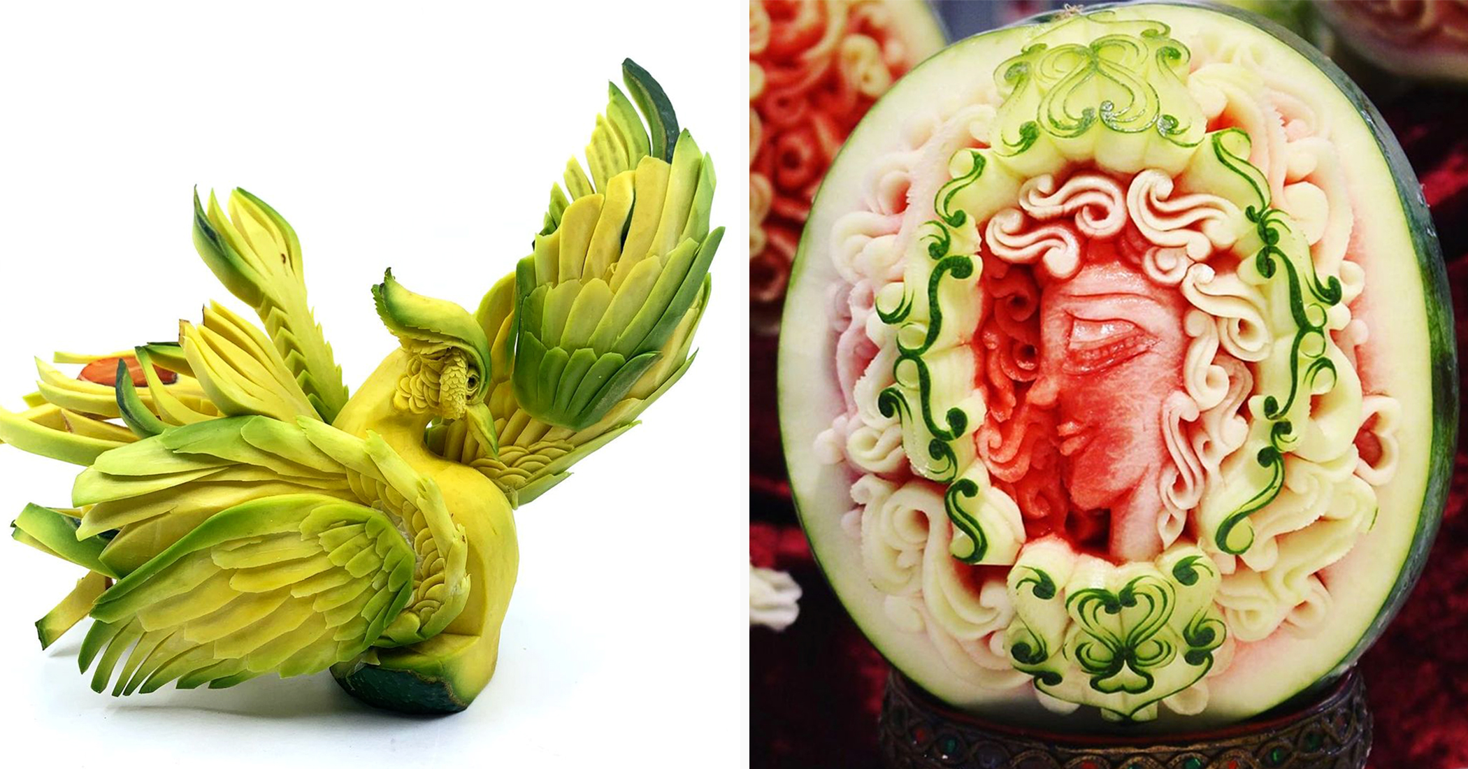 Photos: World Champion Carving Designer Sculpts Fruits Into ...