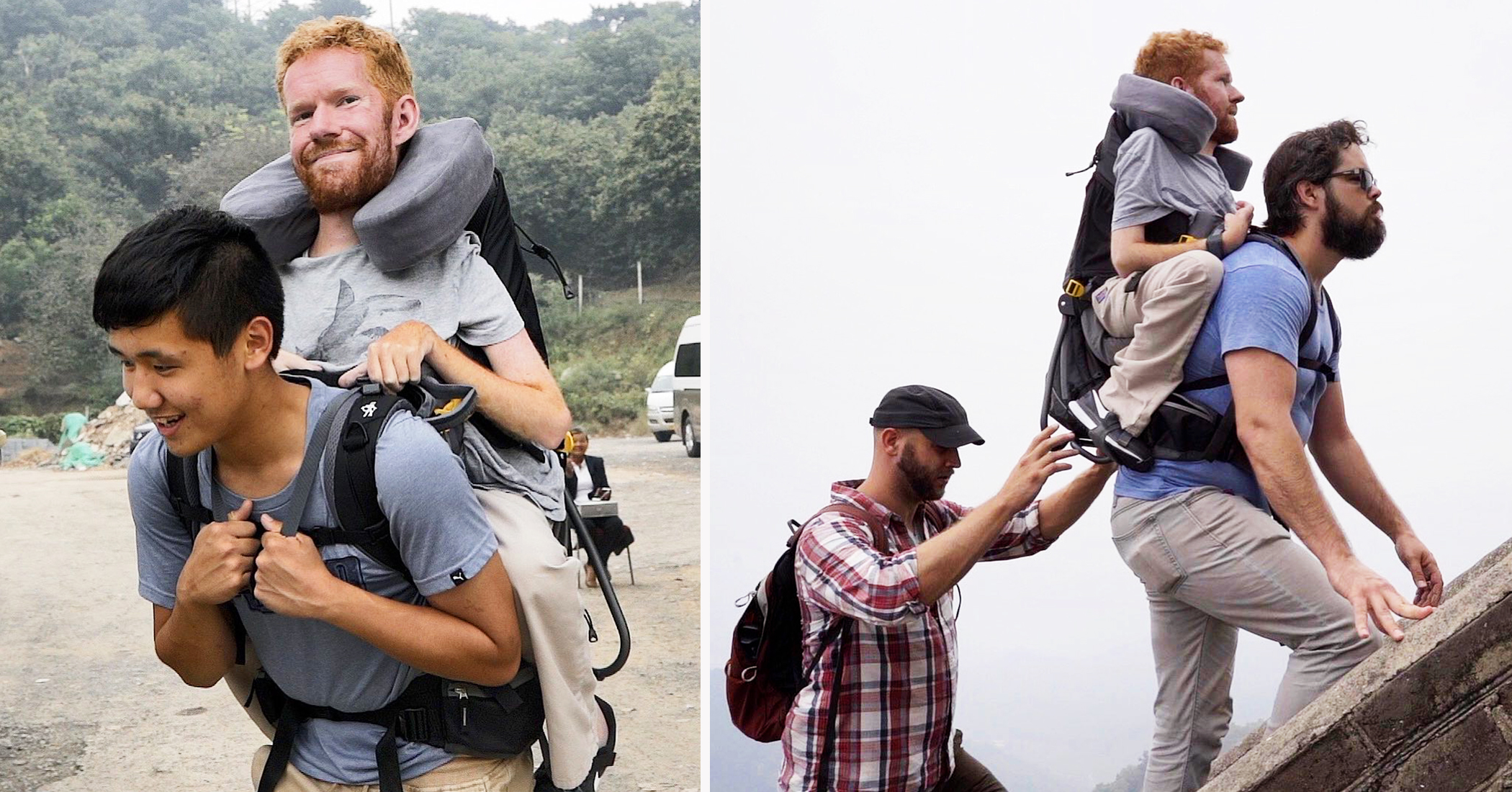 Friends Carry Teammate With Disability in Adapted ‘Backpack’ on ...
