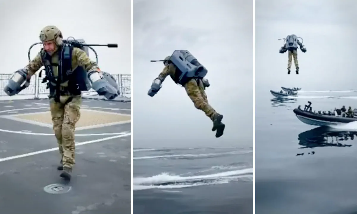 Watch Mind-Blowing Footage of Actual Jet Suit Flying Between 2 Fast ...