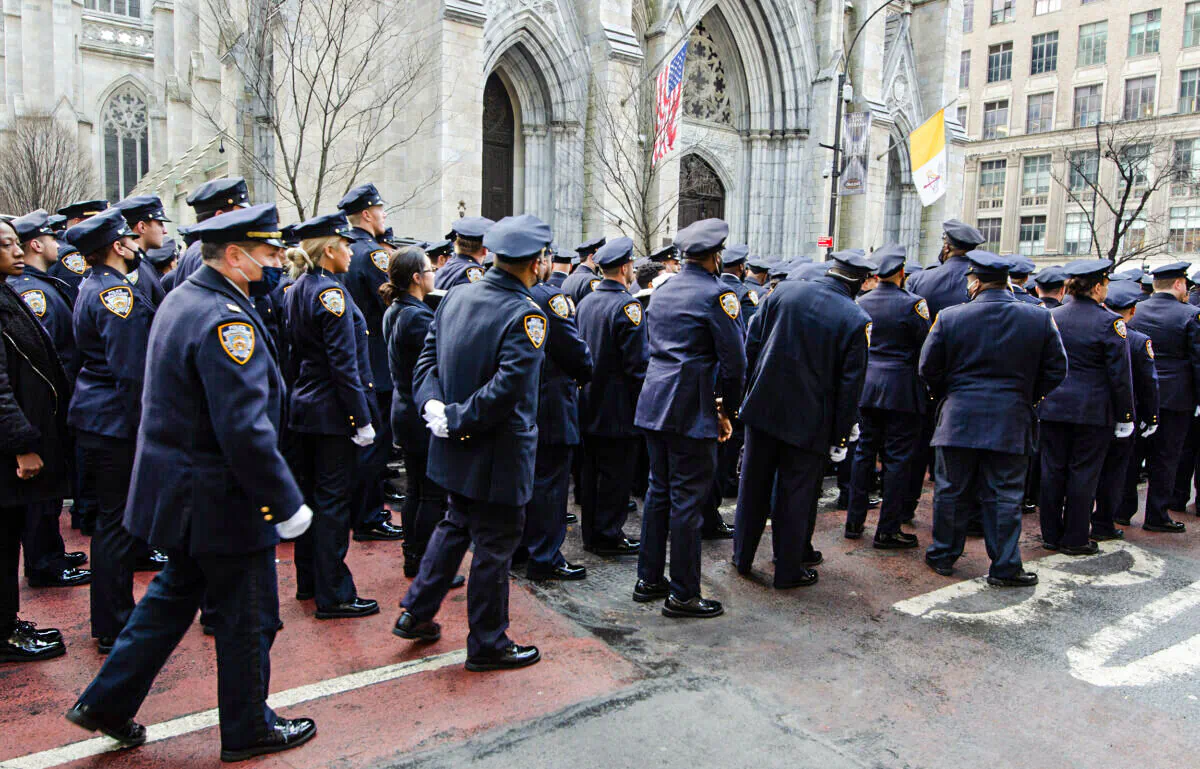 Thousands of Officers Turn Out to Farewell Second of Two Slain Policemen