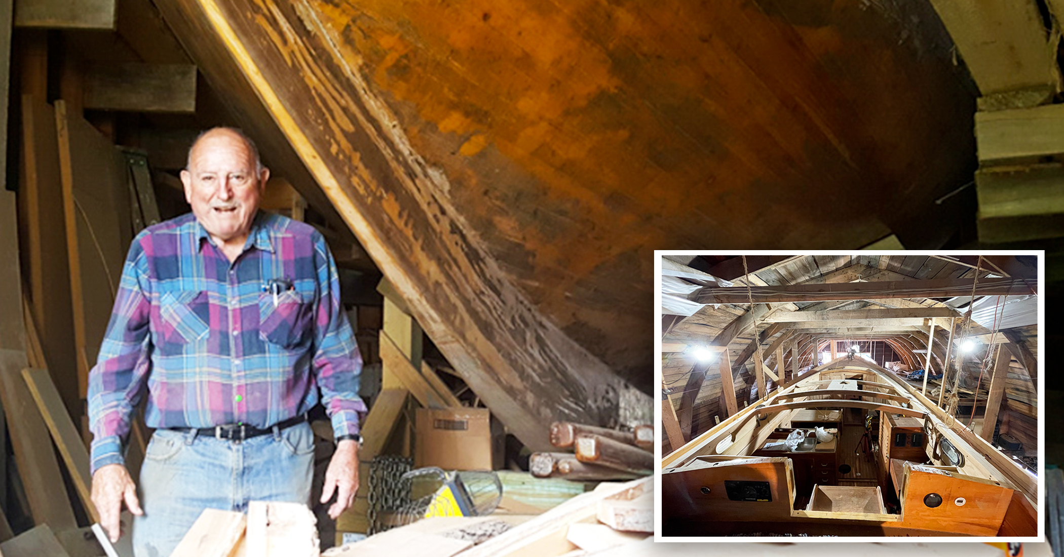 84-Year-Old Spends 40 Years Building Huge Wooden Boat in His Garage—And ...
