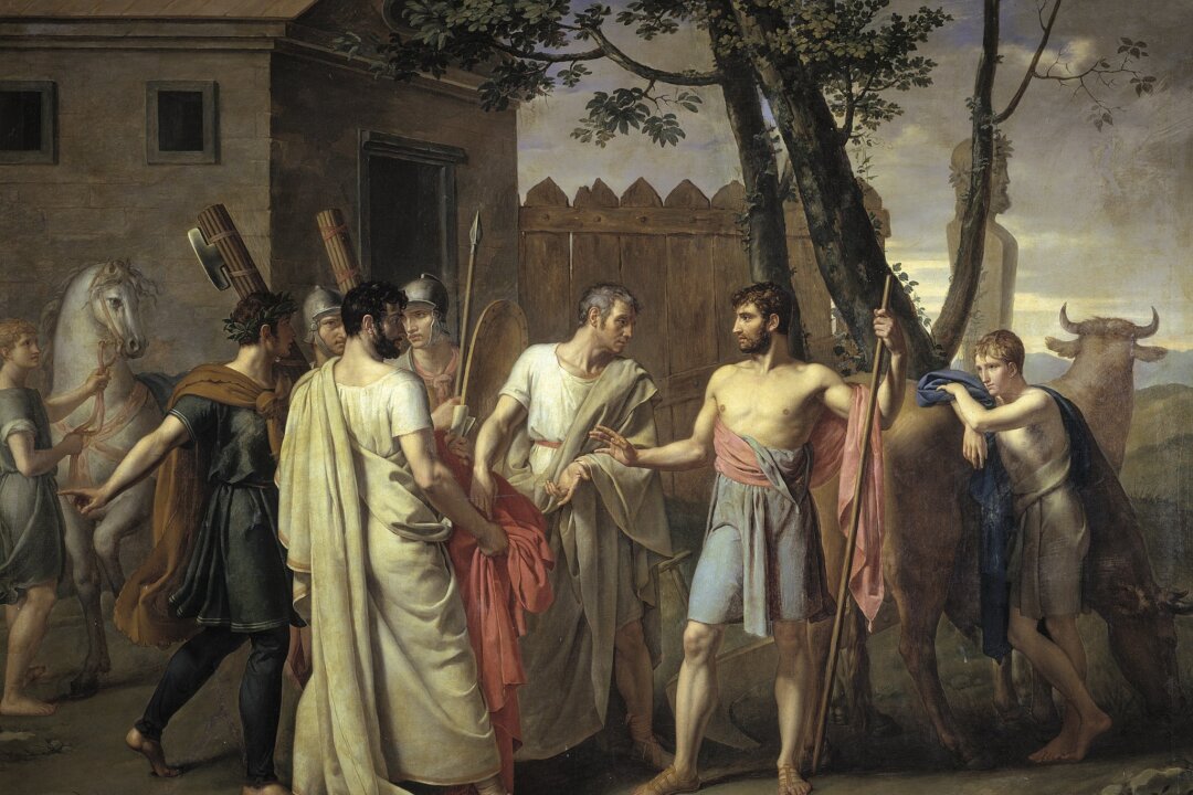 George Washington and Roman Military Hero Lucius Quinctius Cincinnatus ...