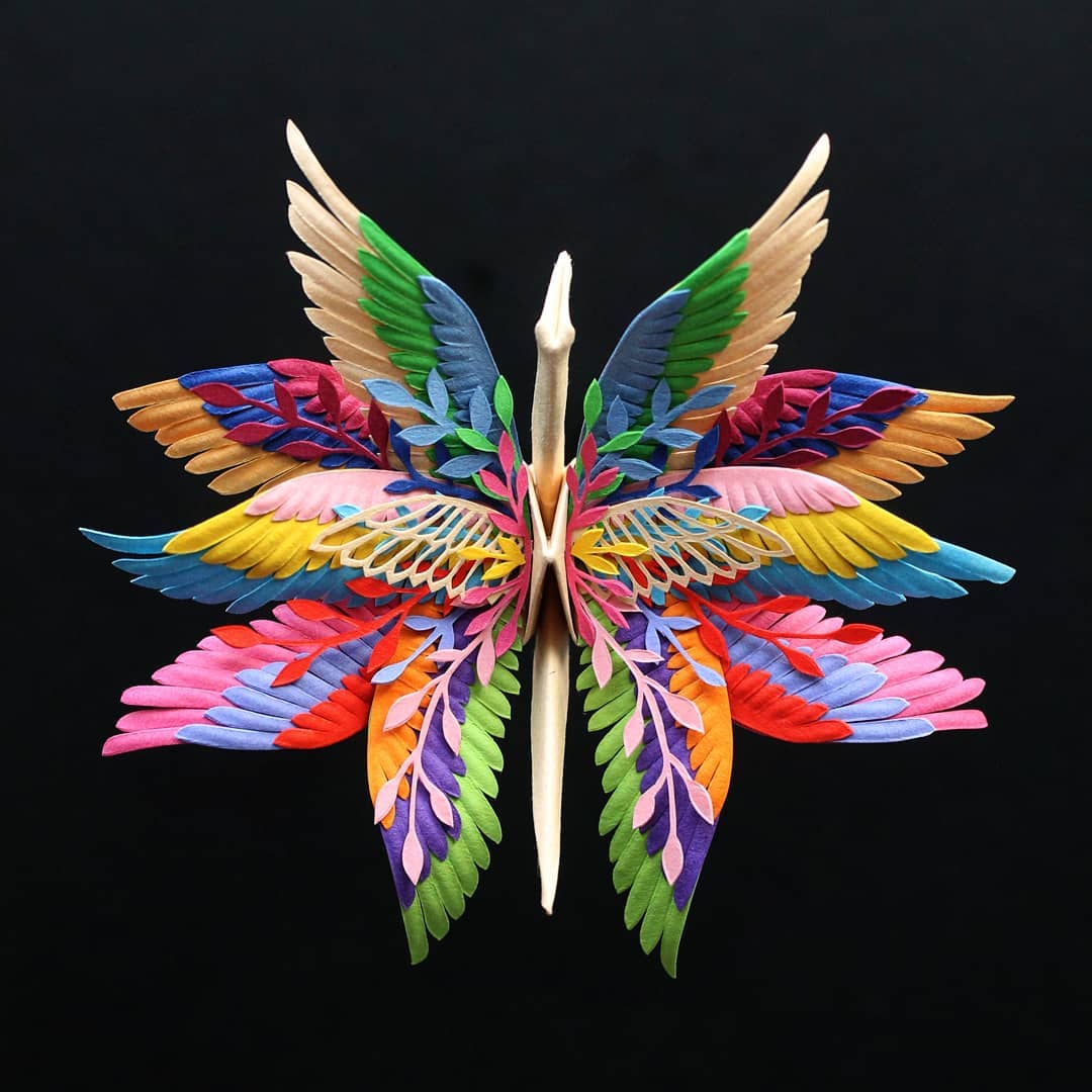 Self-Taught Origami Artist Folds Exquisitely Intricate Paper Cranes to ...