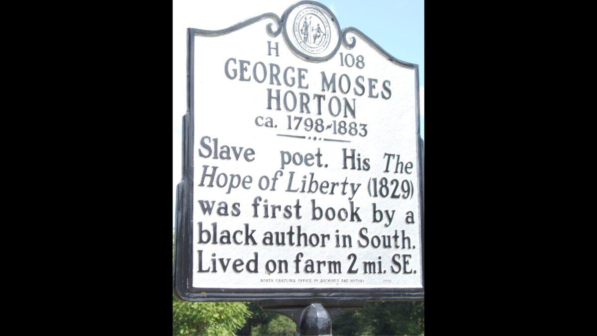 Profiles in History: George Moses Horton: The Slave Poet