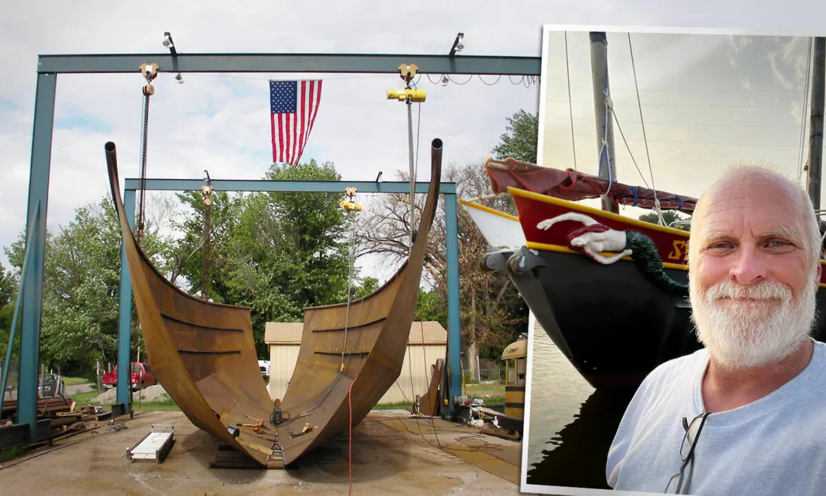 Man Spends Over a Decade Building 74-foot Steel Boat in Yard, Sails ...