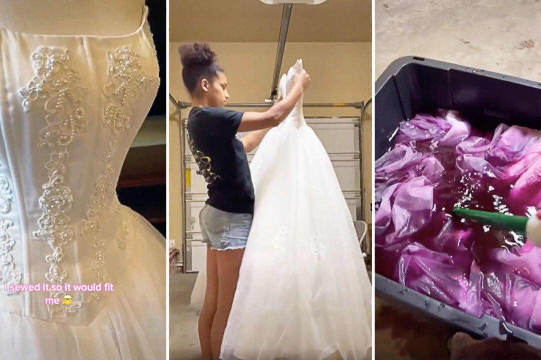 Teen Transforms Wedding Dress That She Thrifted for Prom, See How It ...