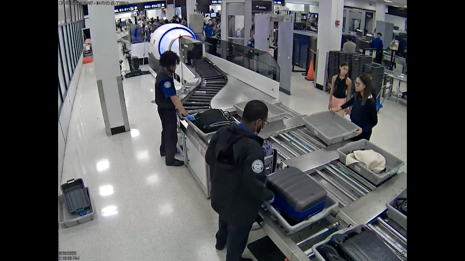 Surveillance Footage Released After Miami Airport Security Officers ...
