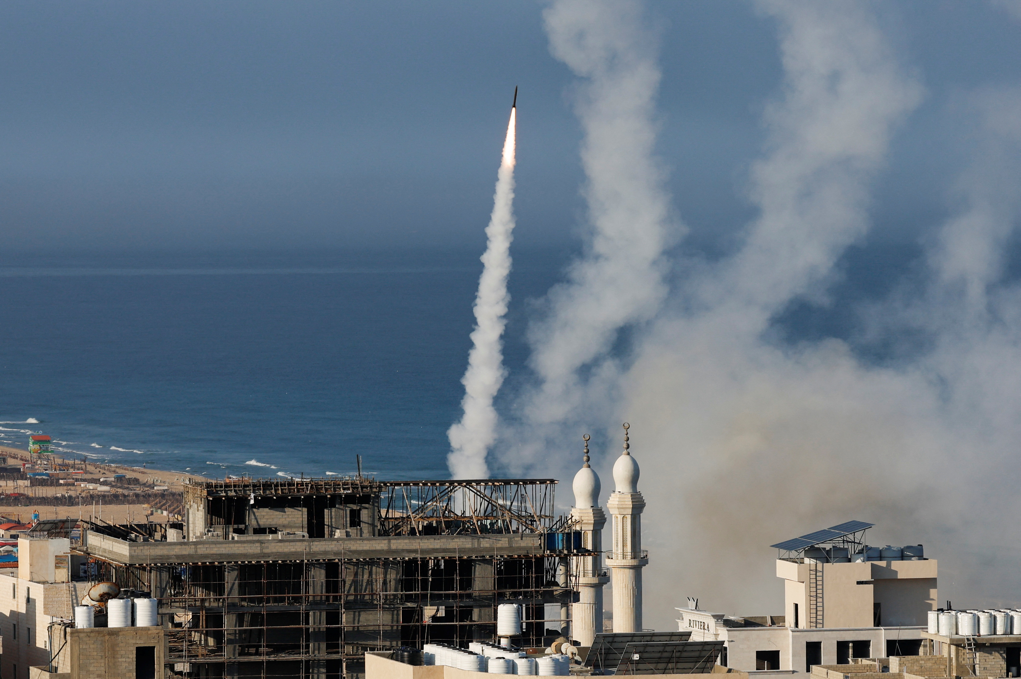 Second View of Gaza Skyline as Israel Bombards Territory (Oct. 11 ...