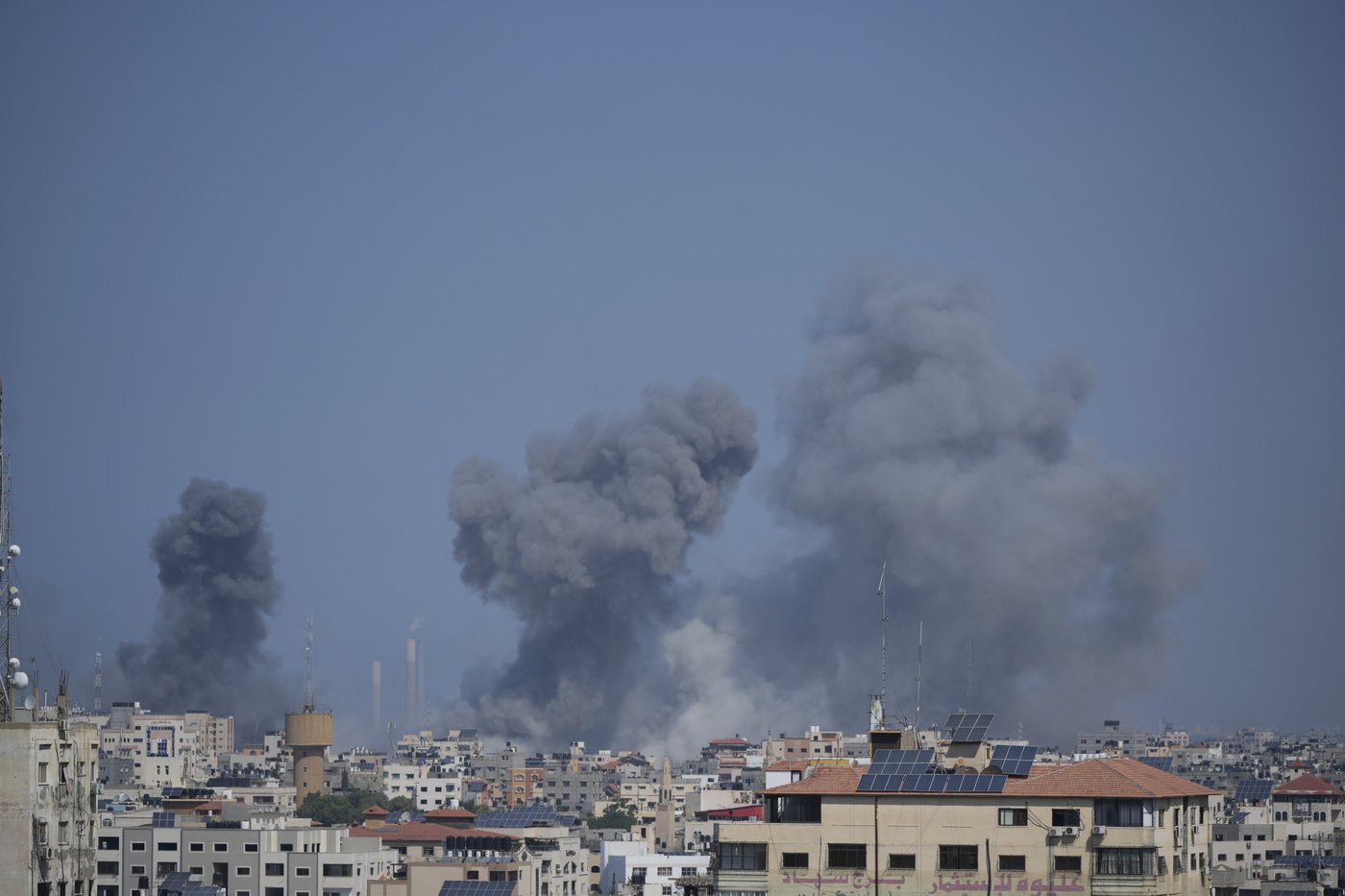 Second View of Gaza Skyline as Israel Bombards Hamas Targets (Oct. 12 ...
