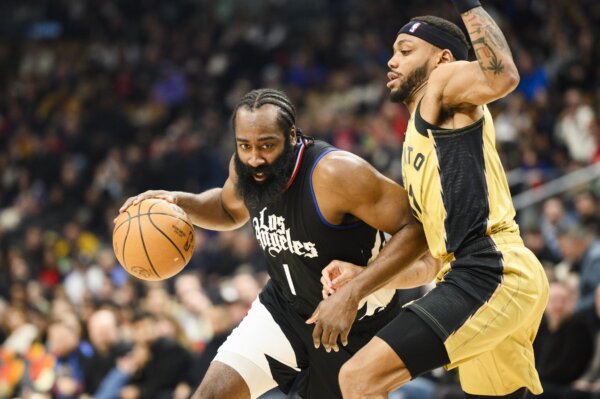 Harden Posts 75th Career Triple-Double as Clippers Win 4th Straight, Beat Raptors 127–107 ...