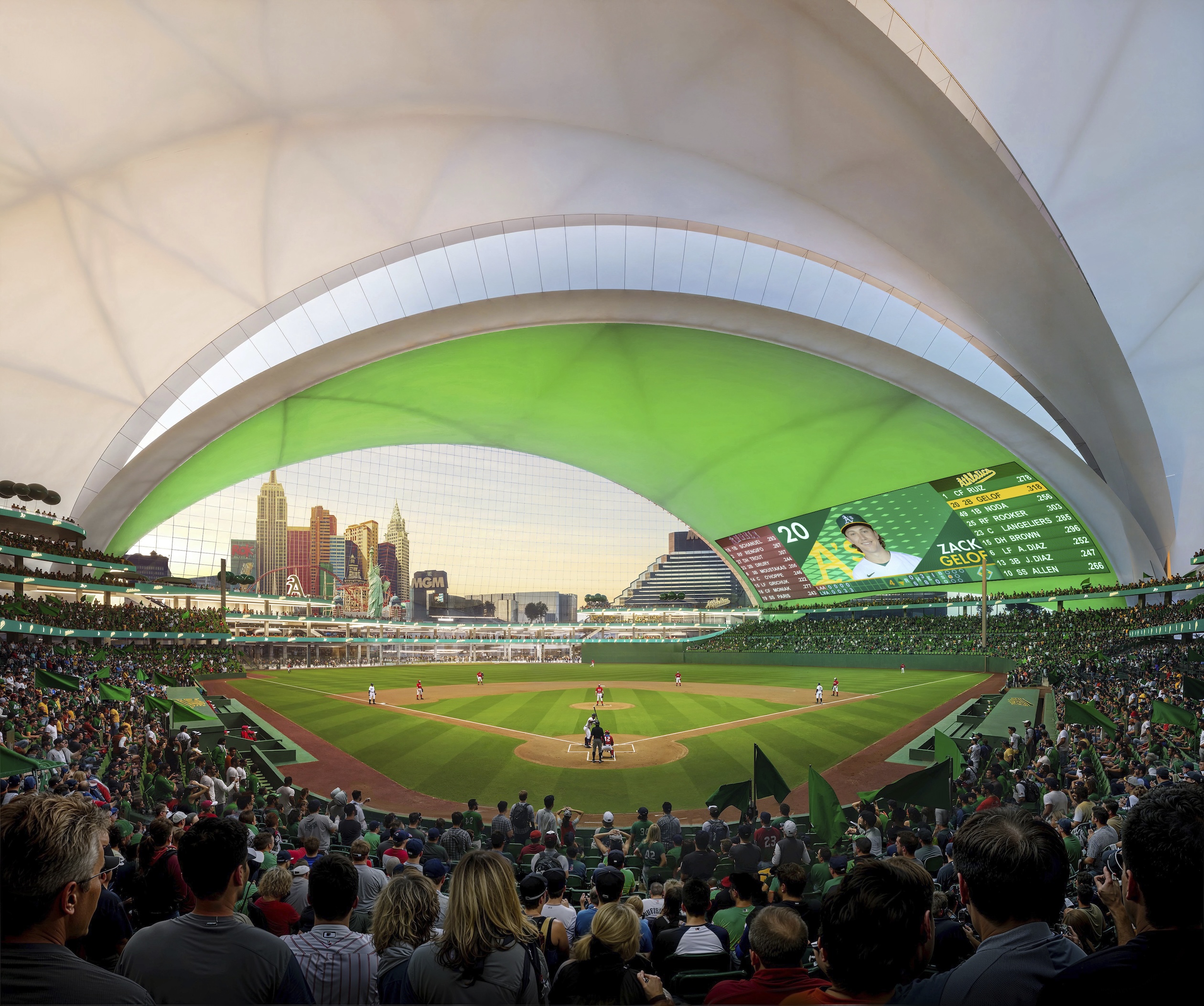 A’s Release Renderings of New Las Vegas Domed Stadium That Resembles ...