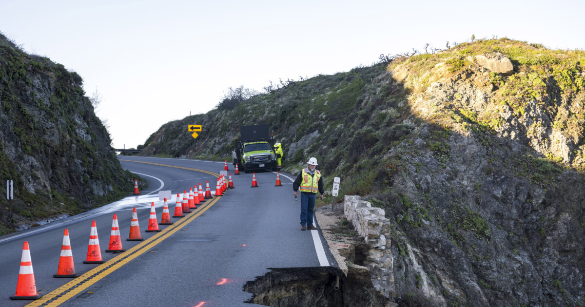 California Highway 1 Down Near Big Sur, Record Rainfall Over Easter ...