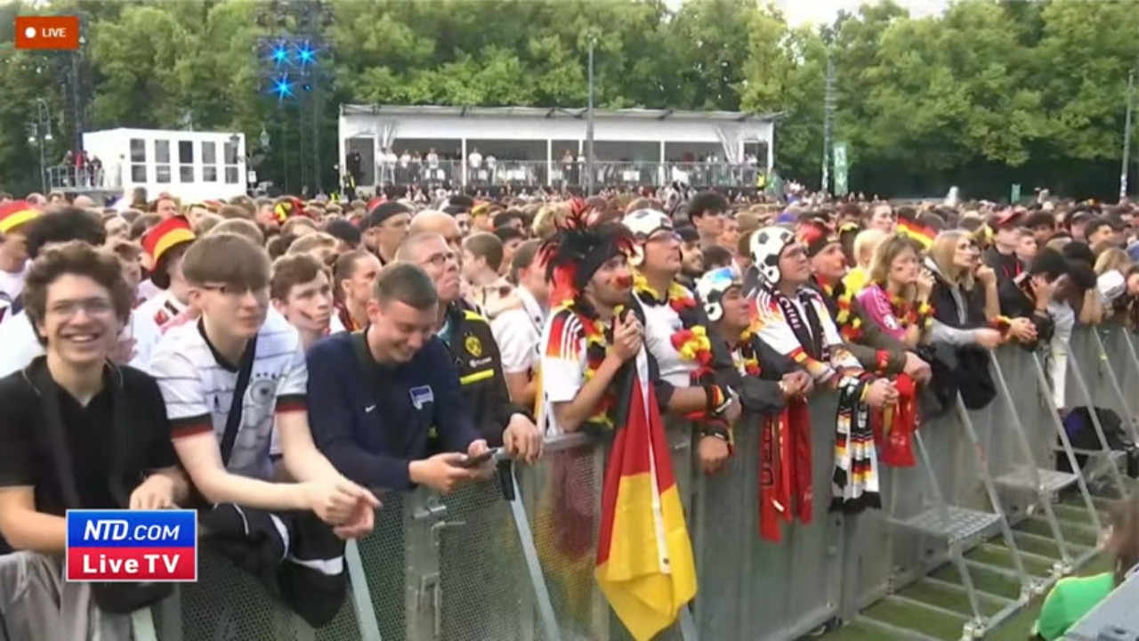 Soccer Fans Arrive at Stuttgart Stadium for Germany vs Hungary 2024 ...