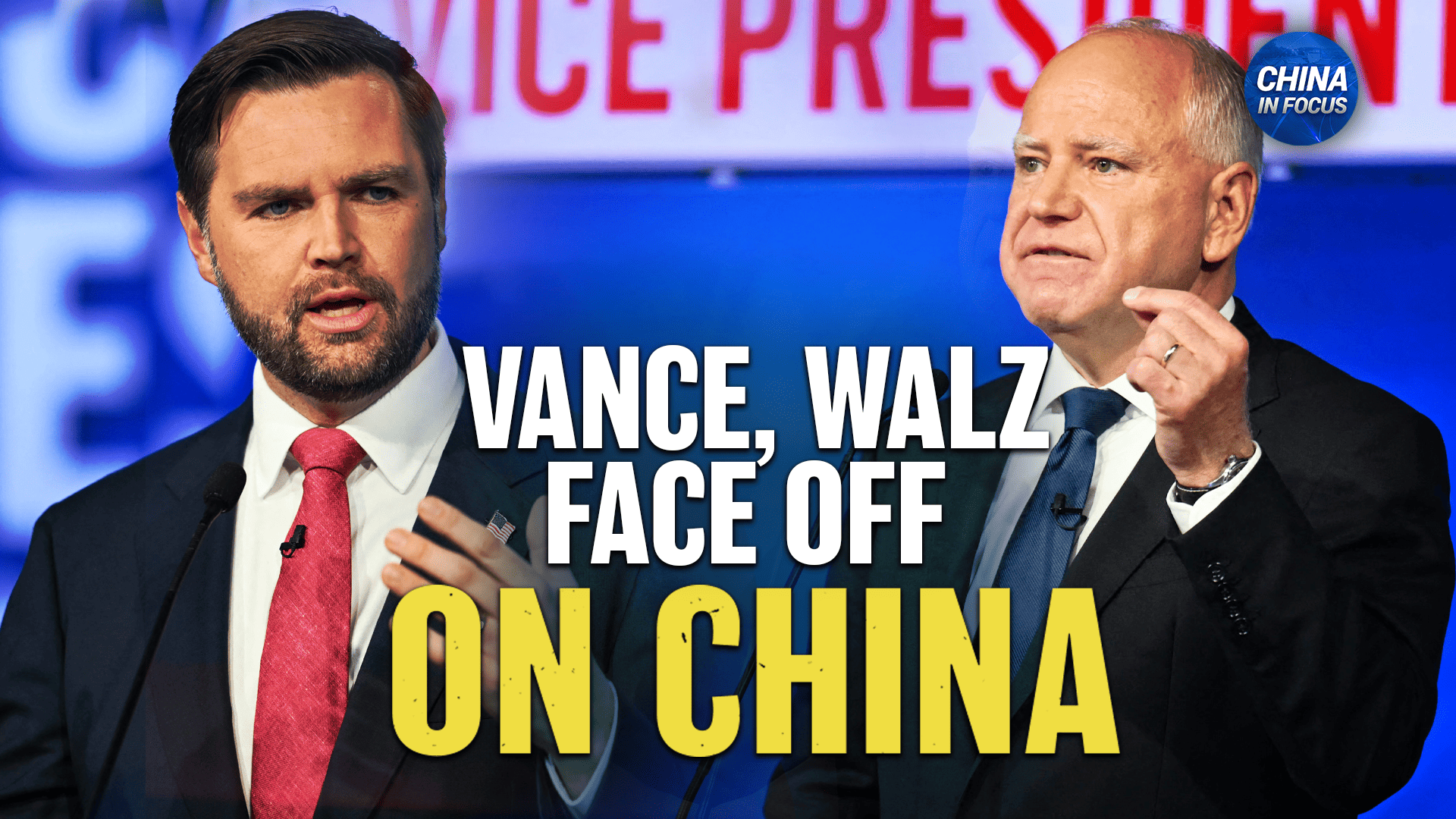 Vance and Walz Face Off Over China; Protest Over Proposed Chinese ...