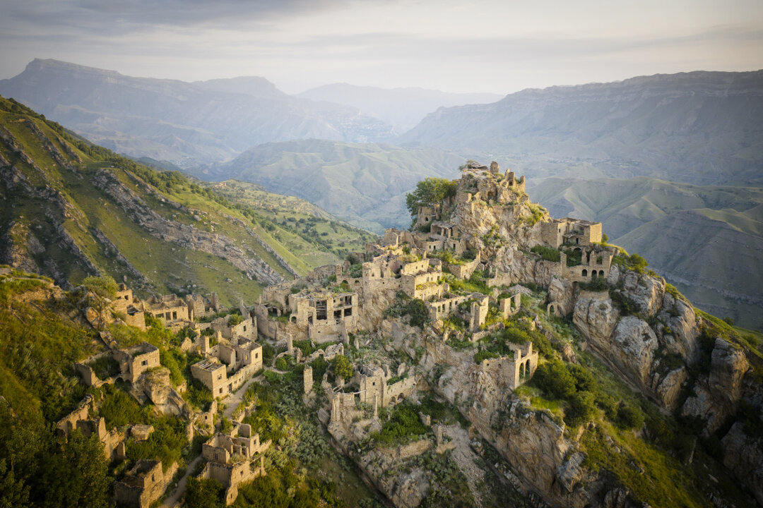 Ruins of Ancient Village Thousands of Years Old Stand on Steep Mountain ...