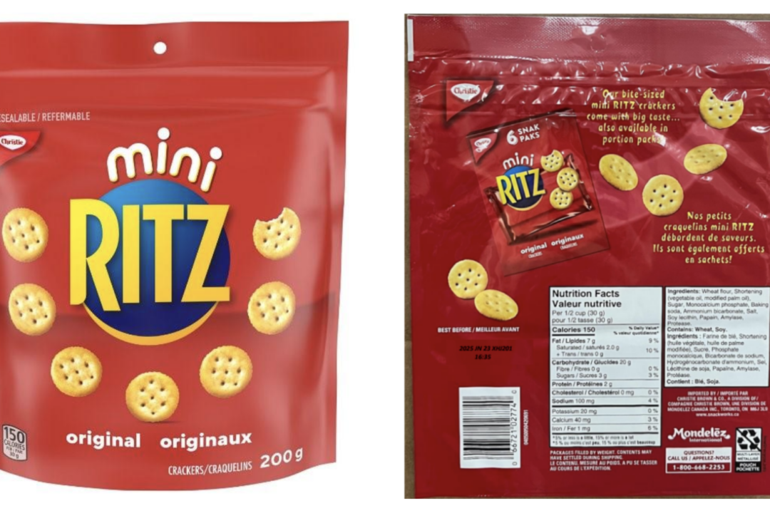 Undeclared Milk Triggers Recall of Mini Ritz Crackers From Store ...