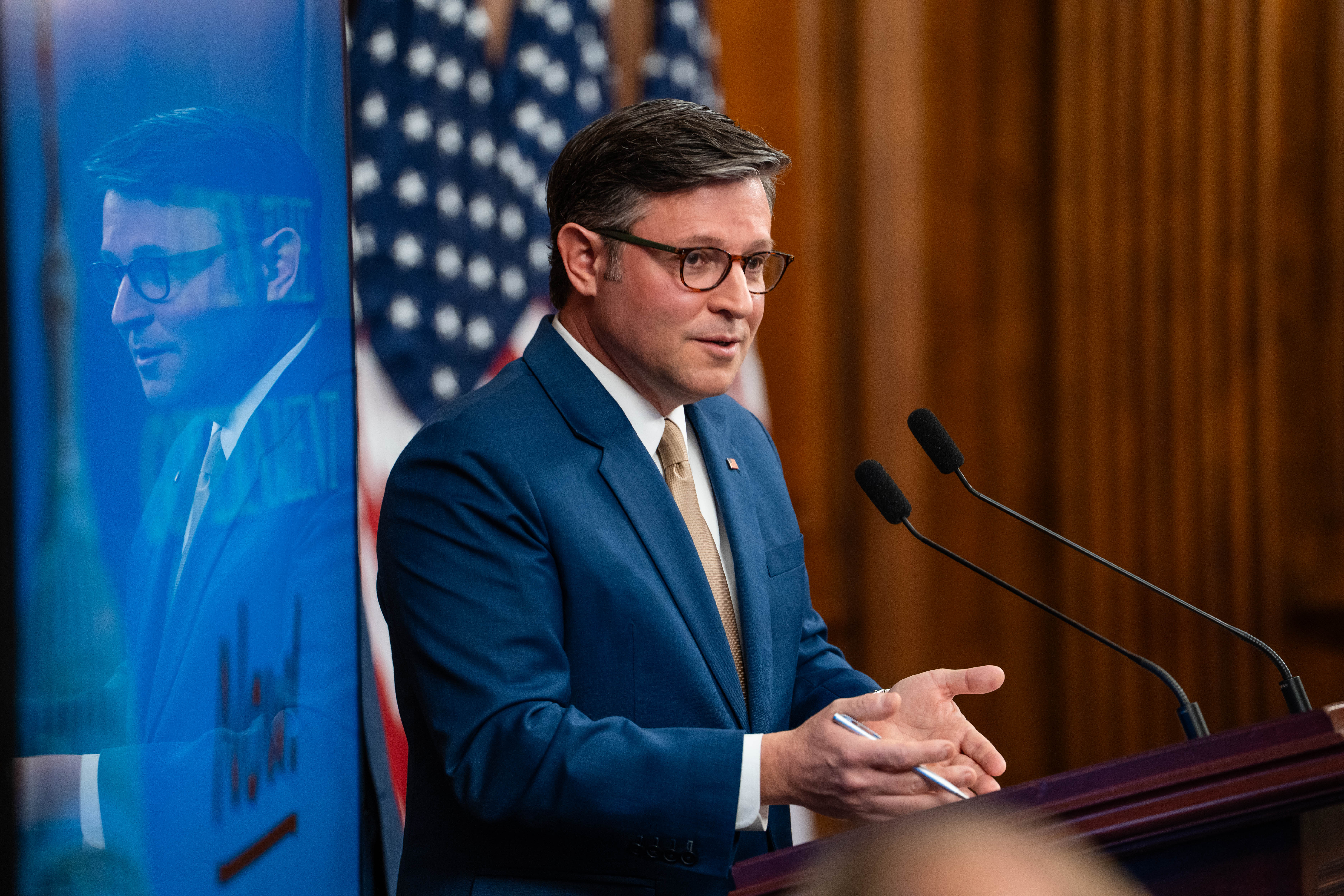 House Speaker Mike Johnson Holds News Conference on Day 36 of ...