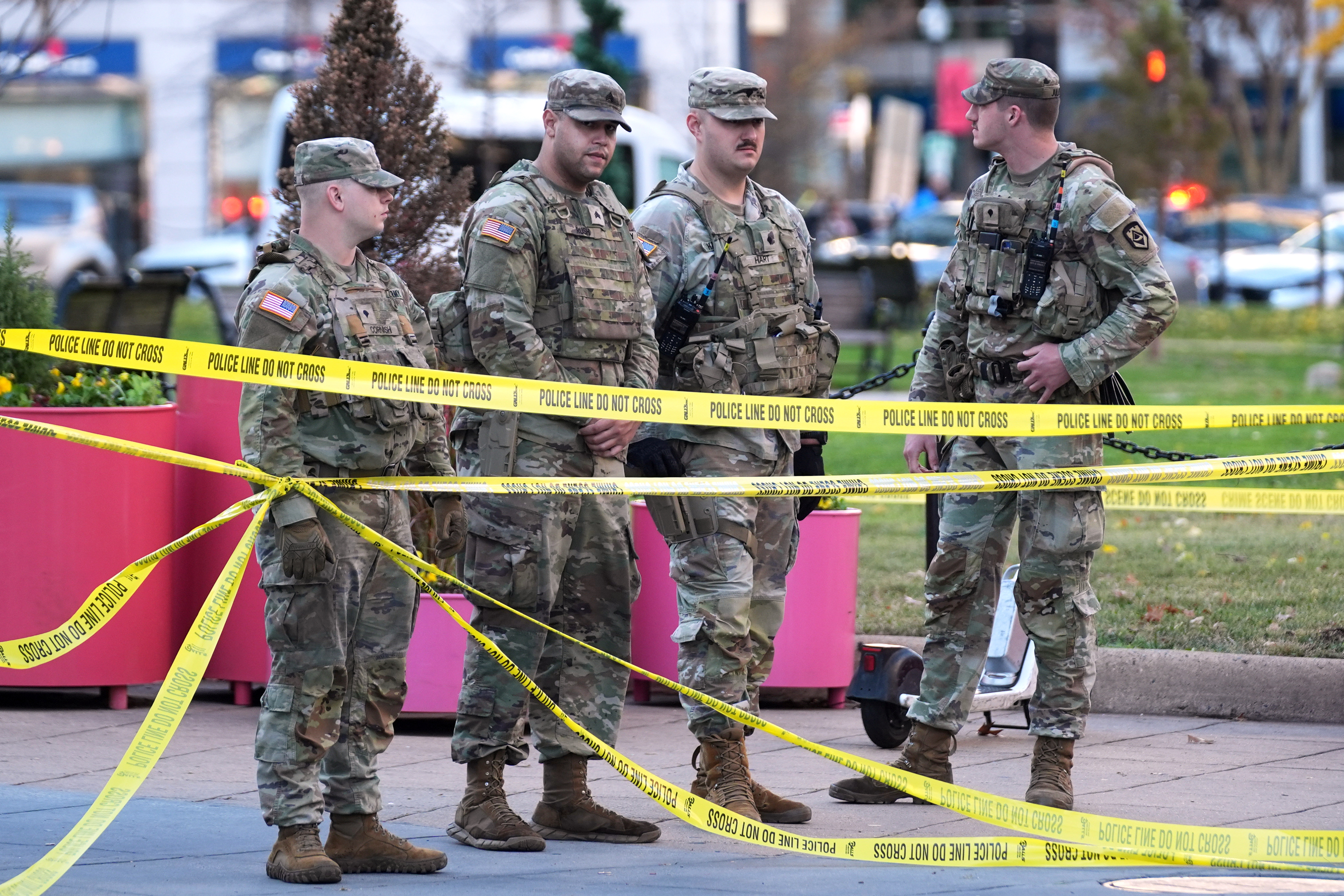 Officials Hold News Conference After Ambush Shooting of Guardsmen Near ...