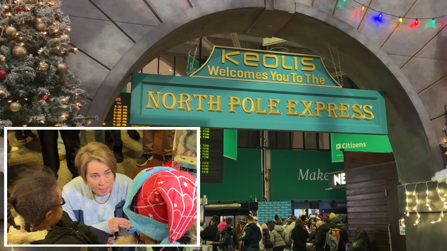 Massachusetts Governor Joins North Pole Express Christmas Ride in Boston | EpochTV
